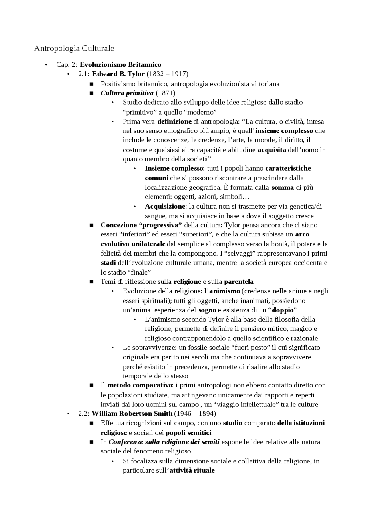 Schemi Antropologia Culturale Schemi E Mappe Concettuali Di