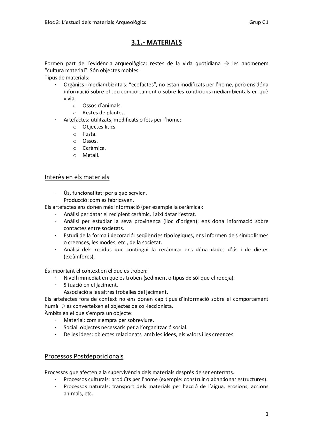 Apuntes Arqueologia Ub Docsity