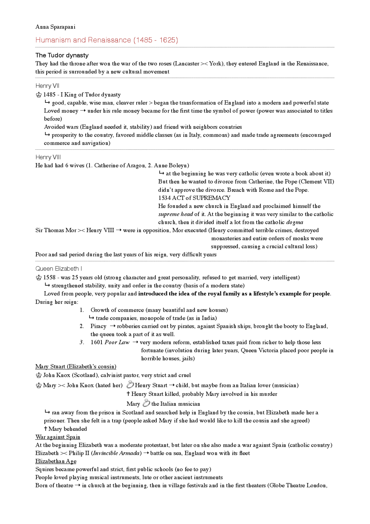Reinassance And Humanism In Britain Docsity