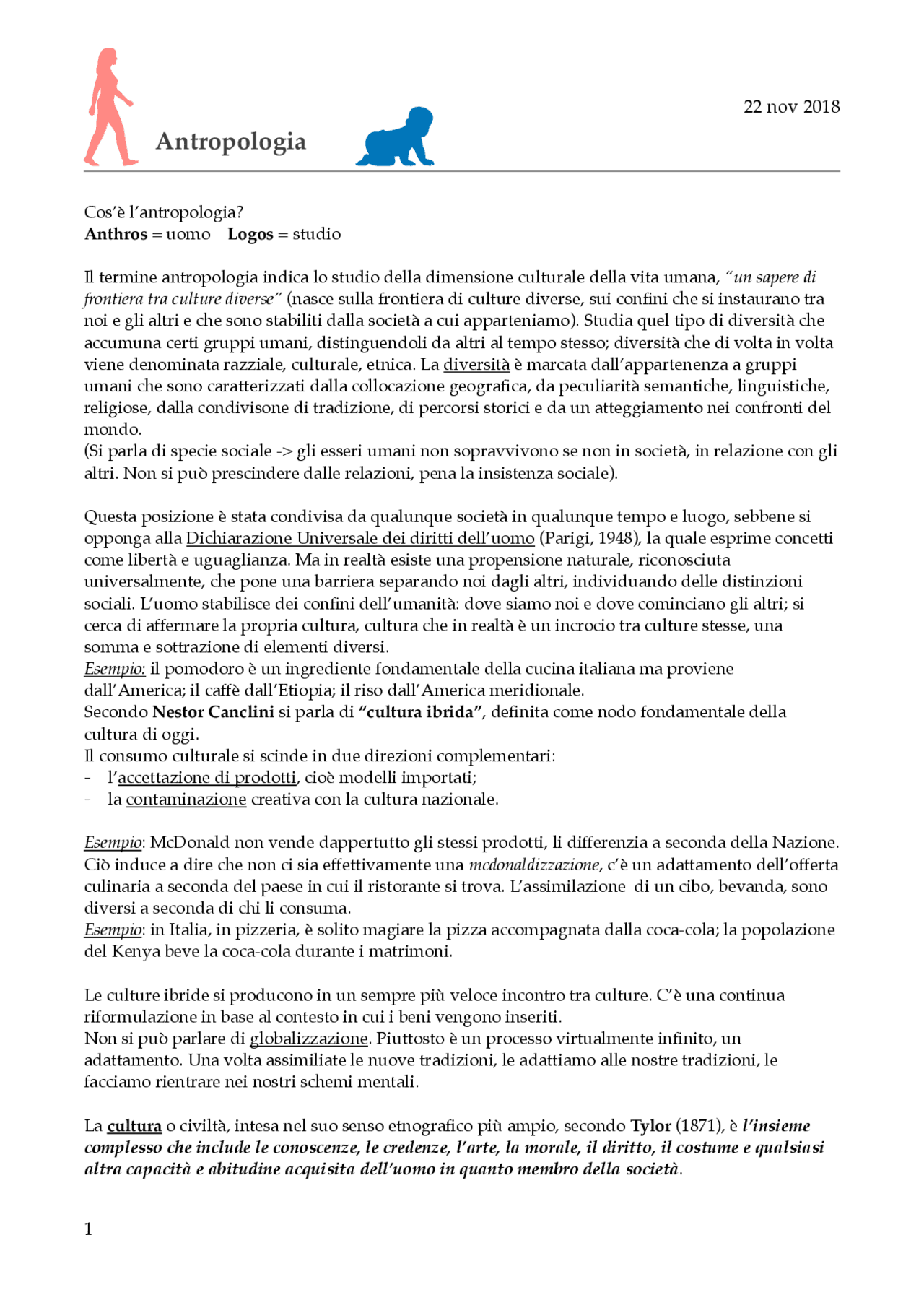 Appunti Completi Antropologia Docsity