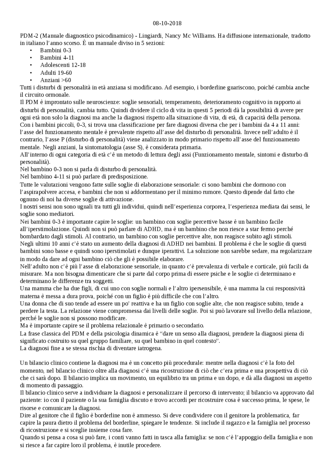Bilancio Clinico E Valutazione Dellintervento Salcuni Docsity