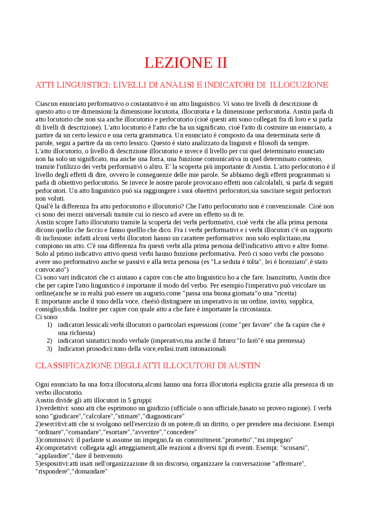 Pragmatica 6 Lezioni Claudia Caffi Docsity