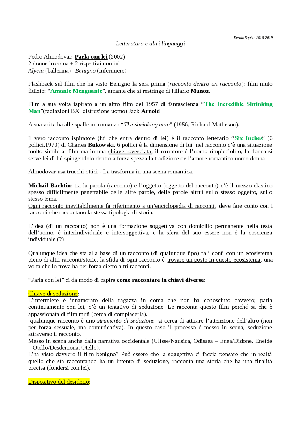 Appunti Completi Letterature Comparate Vittorini Docsity
