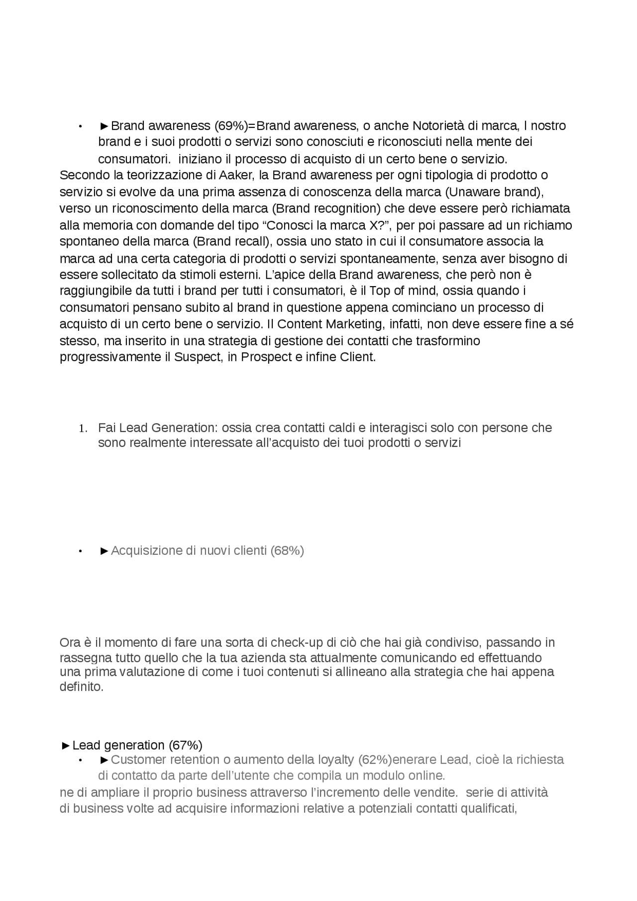 Appunti Content Marketing Docsity