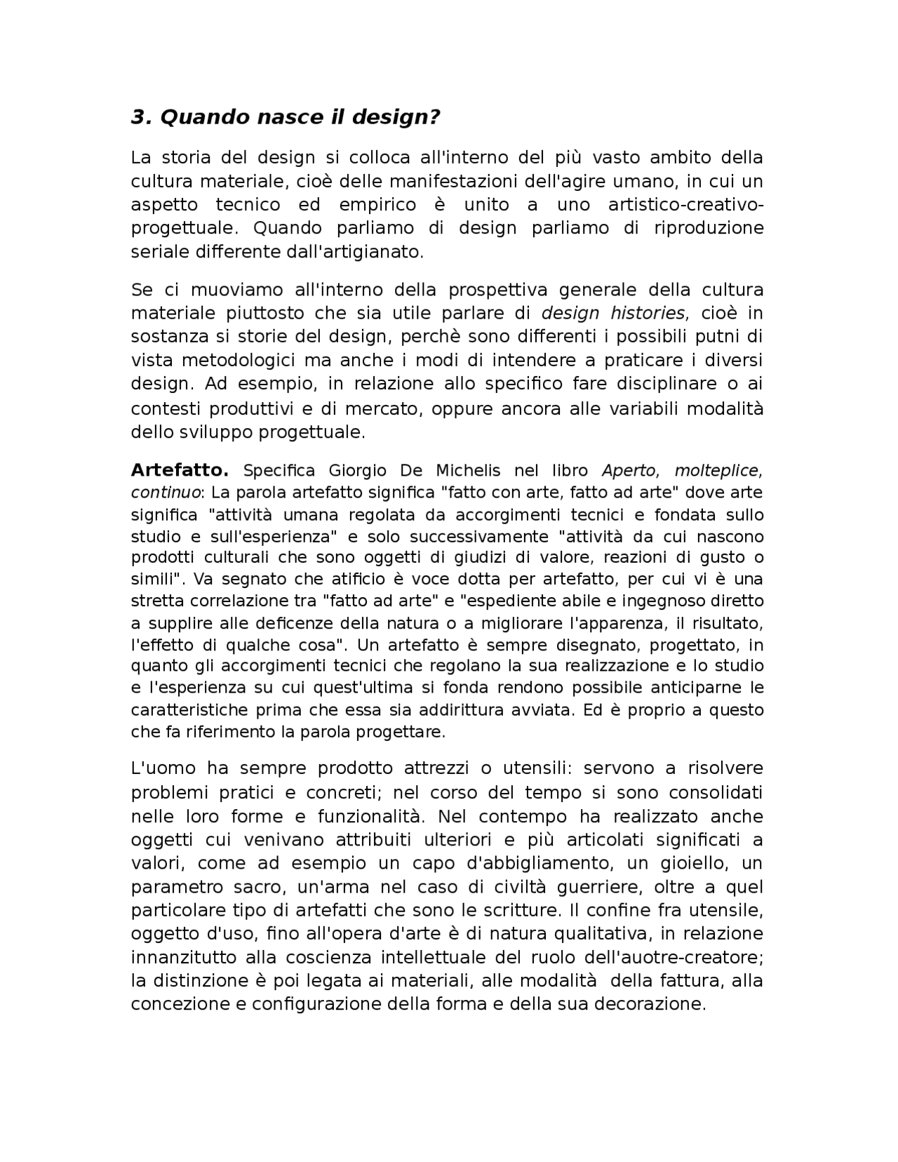 Design Alberto Bassi Sintesi Del Corso Di Storia Del Design Docsity