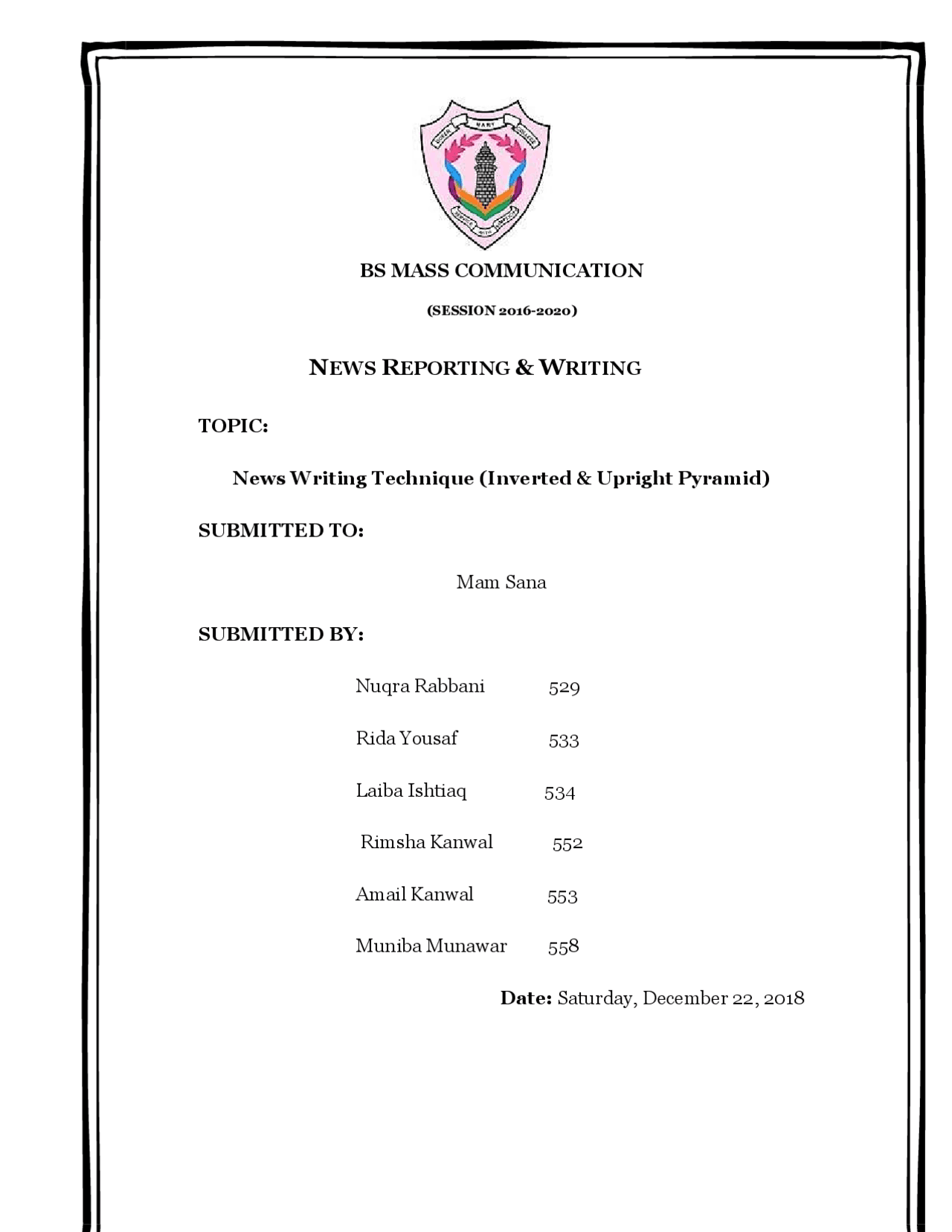 News Writing Techniues Docsity