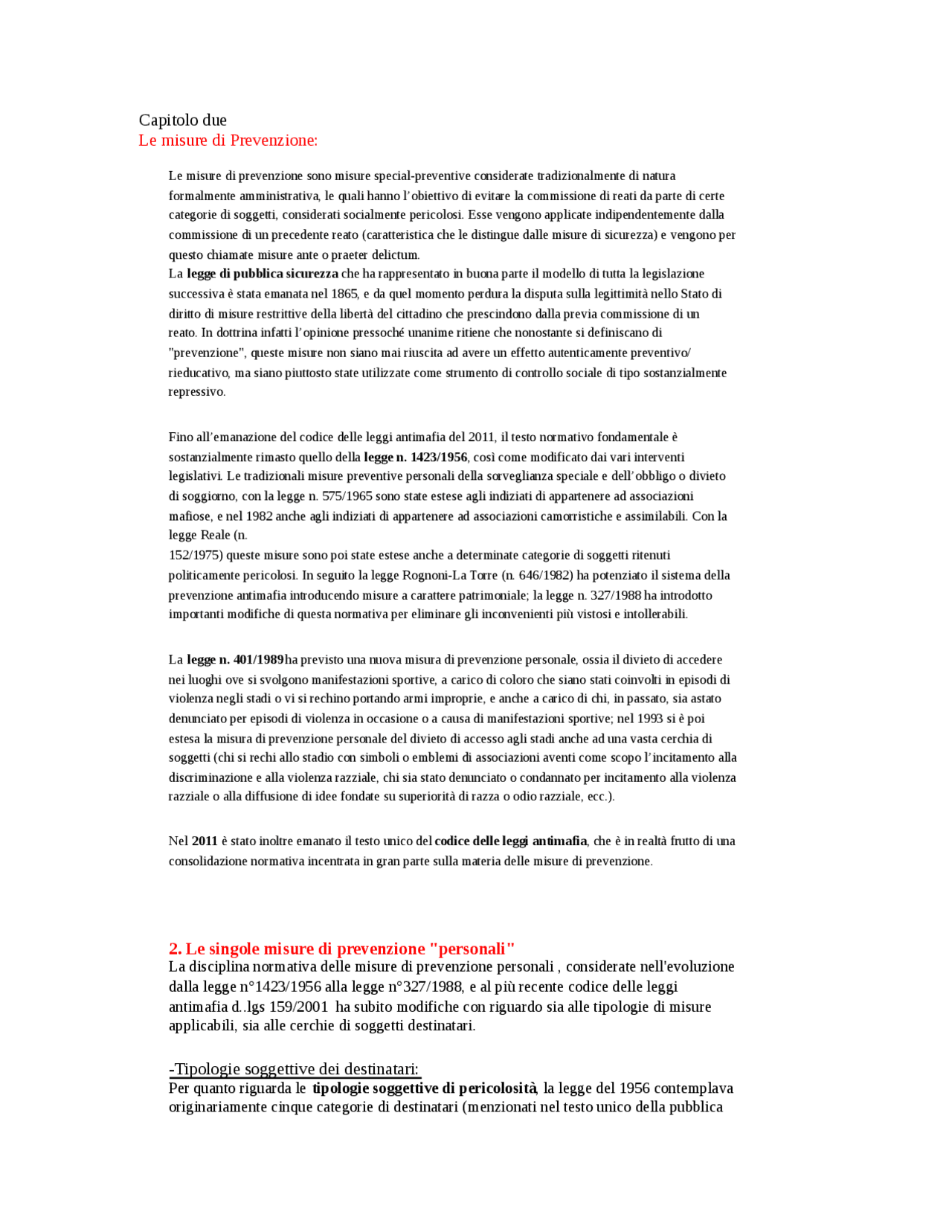 Riassunto Diritto Penale Findaca Musco Docsity