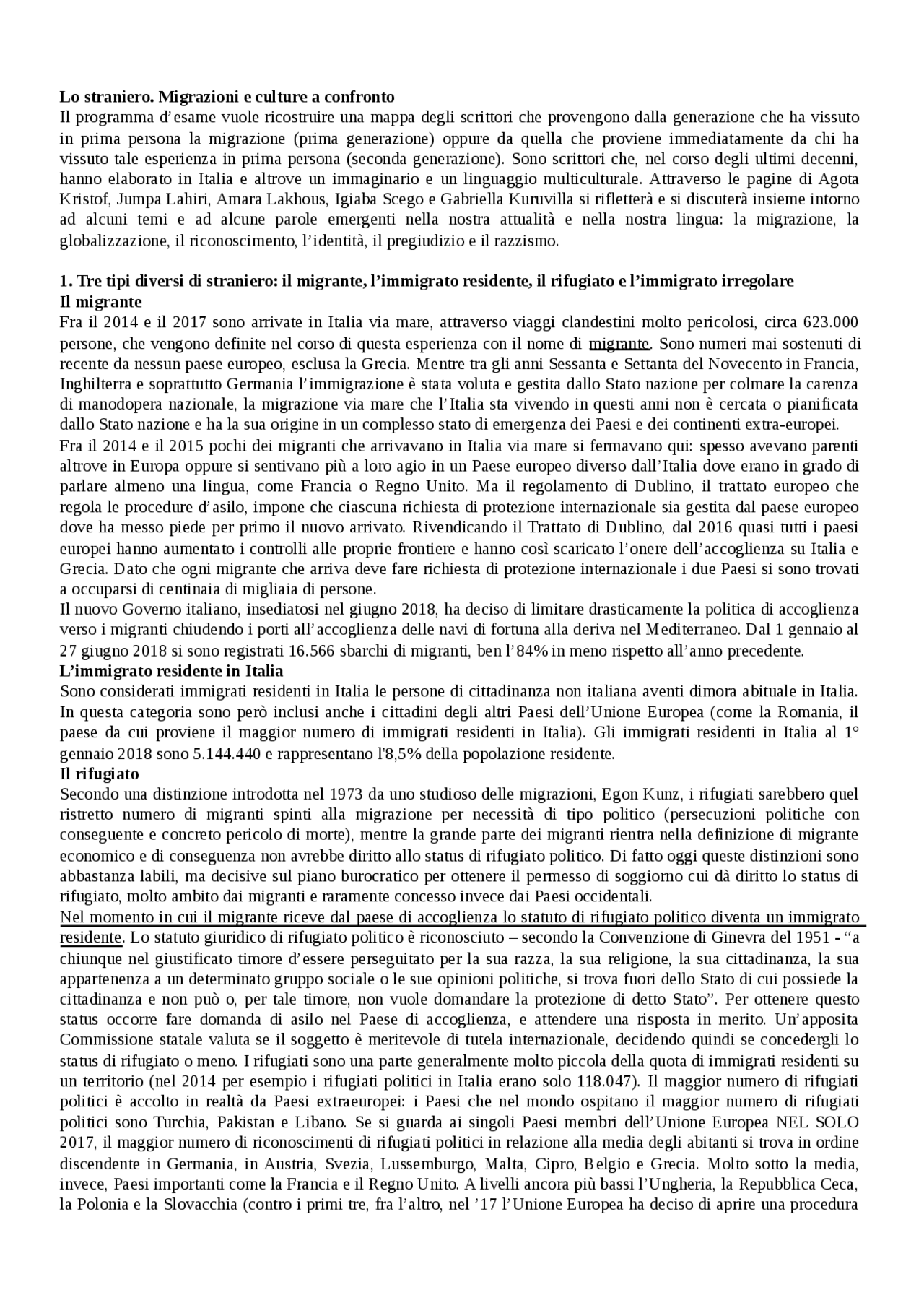 Appunti Letterature Comparate Docsity