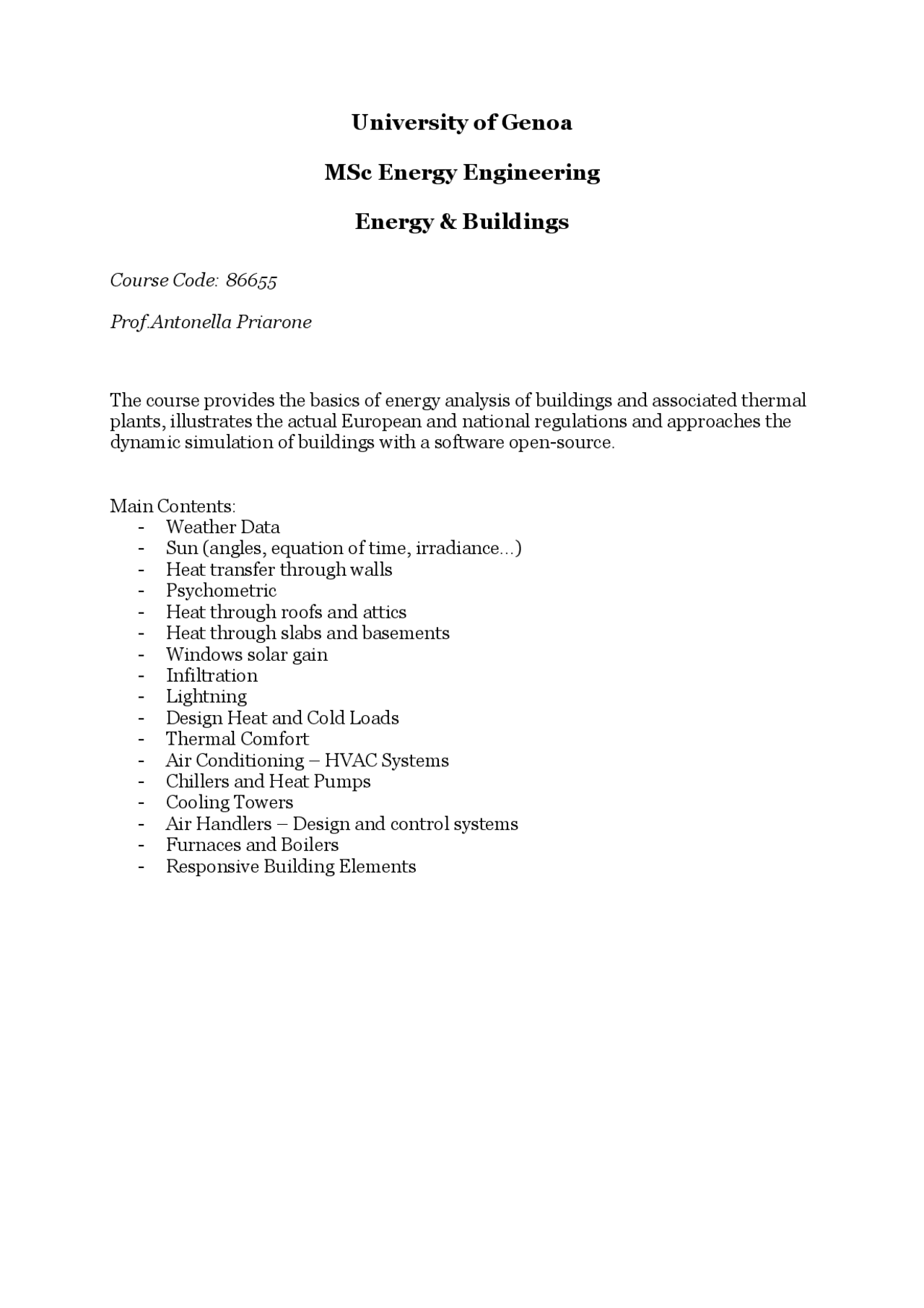 Riassunti Energy And Buildings Docsity
