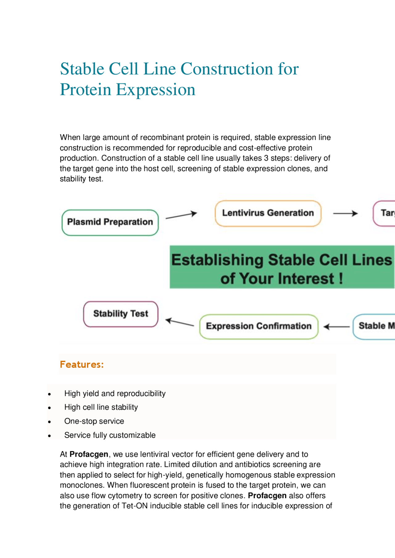 An Introduction for stable cell line construction for protein ...