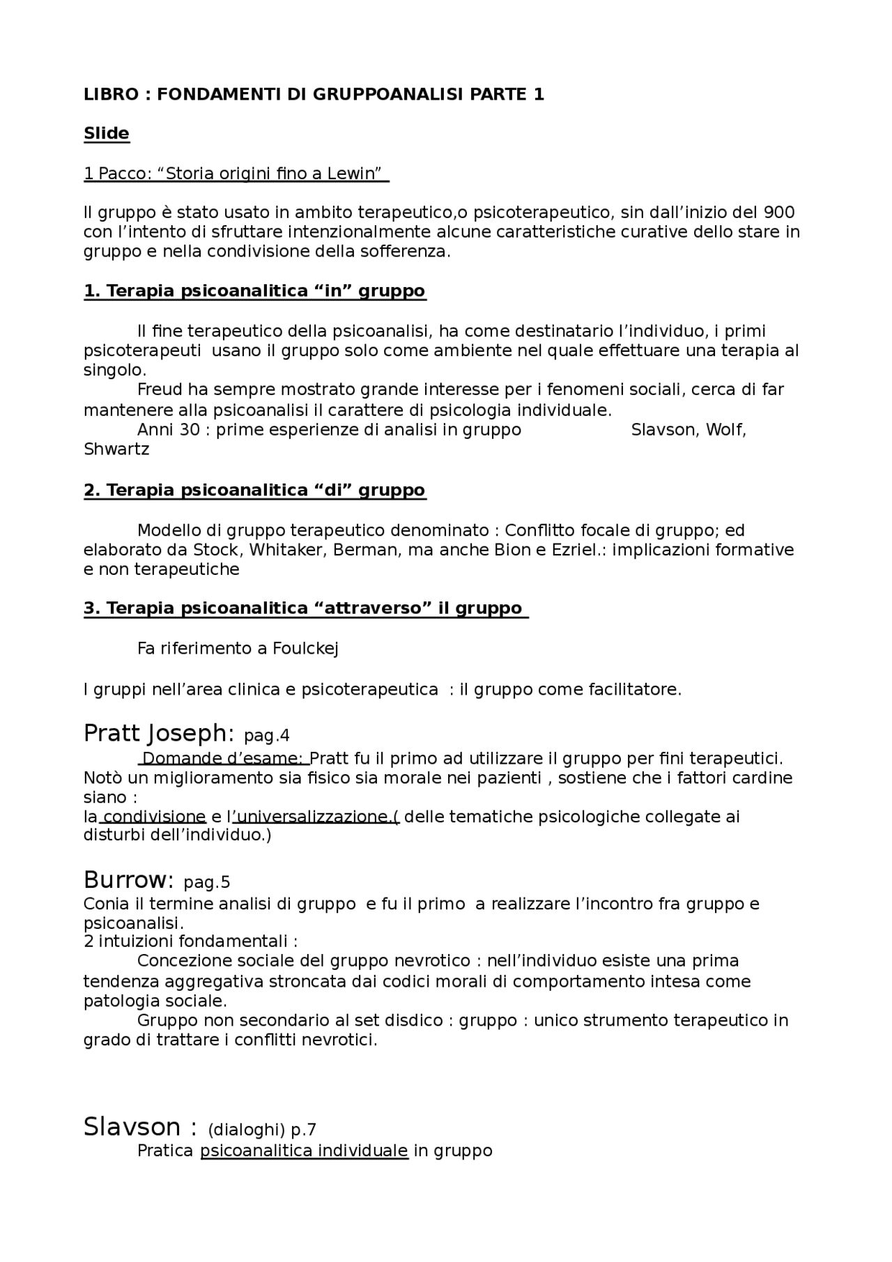 Processi E Dinamiche Di Gruppo Docsity