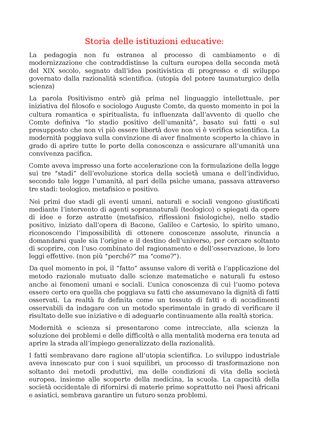 Riassunto Il Novecento Pedagogico Docsity