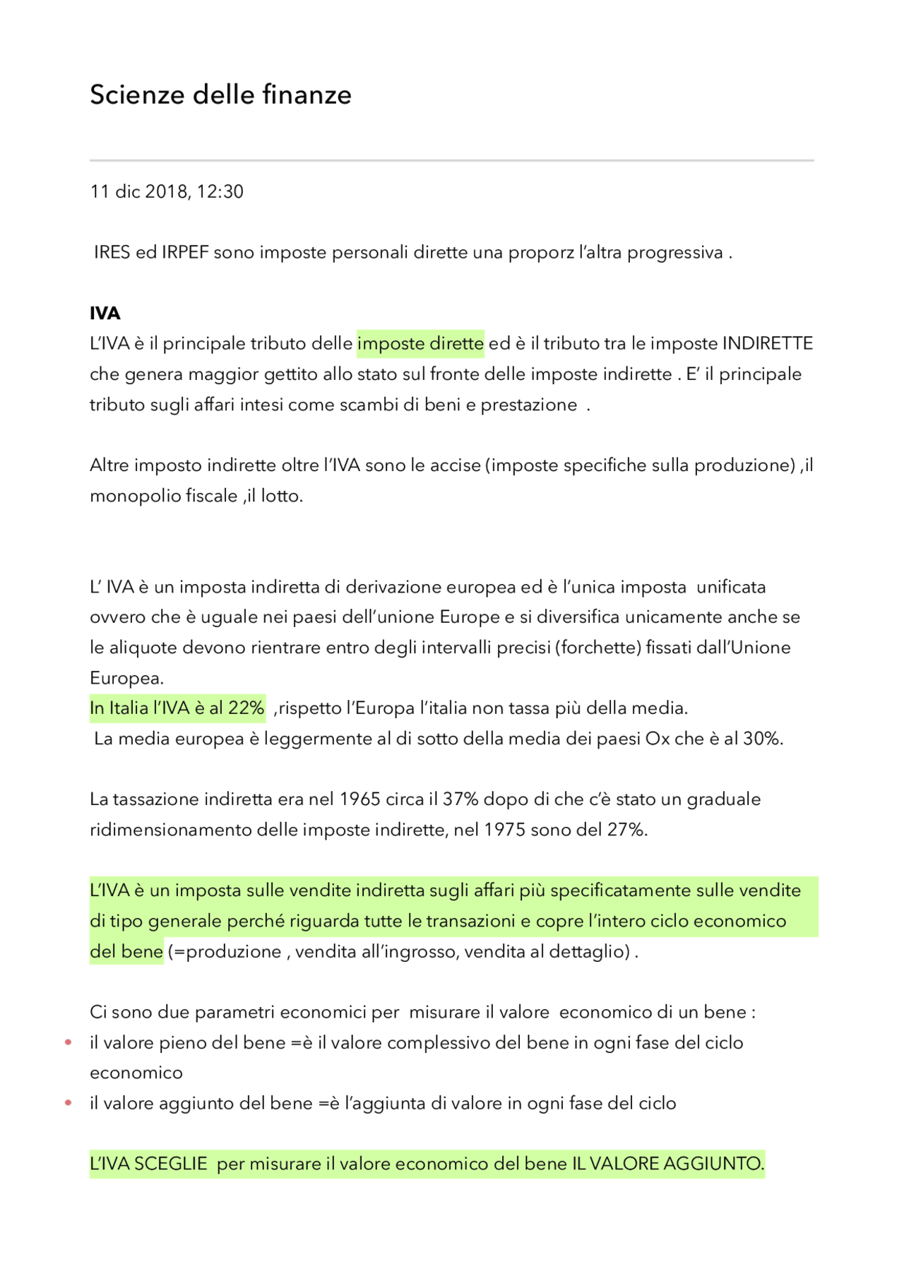 Appunti Presi A Lezione Scienze Delle Finanze Docsity