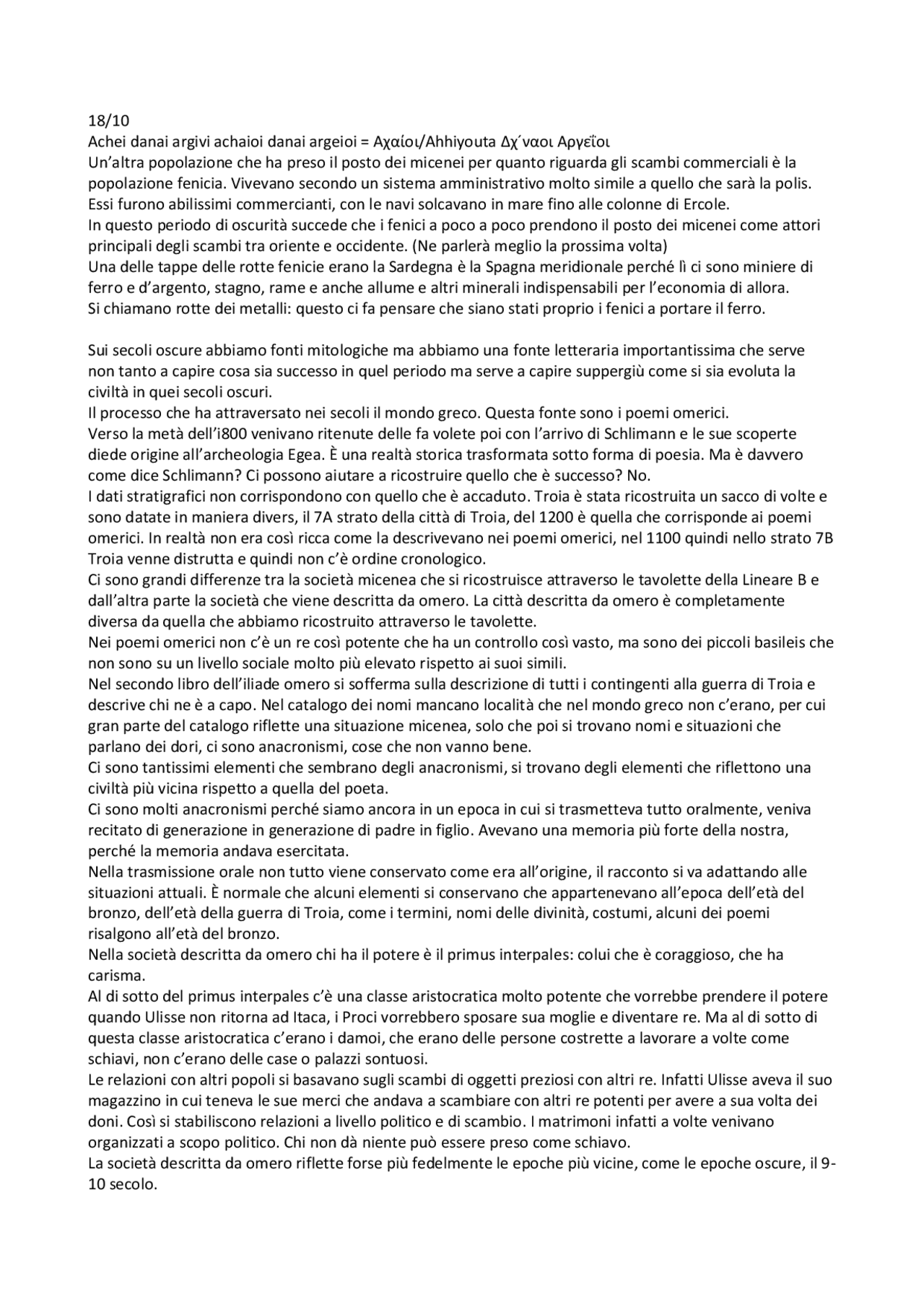 Appunti Di Storia Greca Docsity