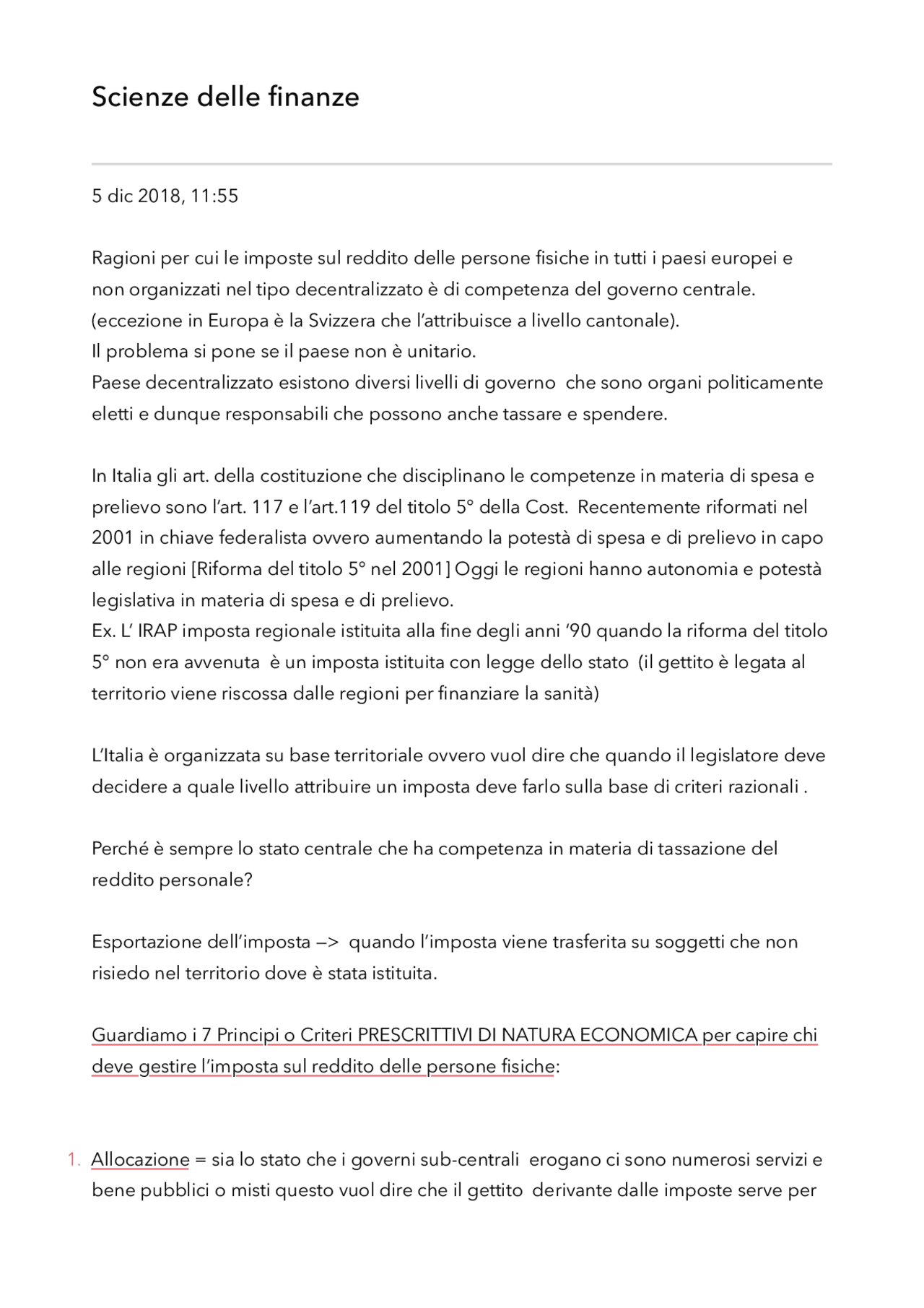 Appunti Scienze Delle Finanze Docsity
