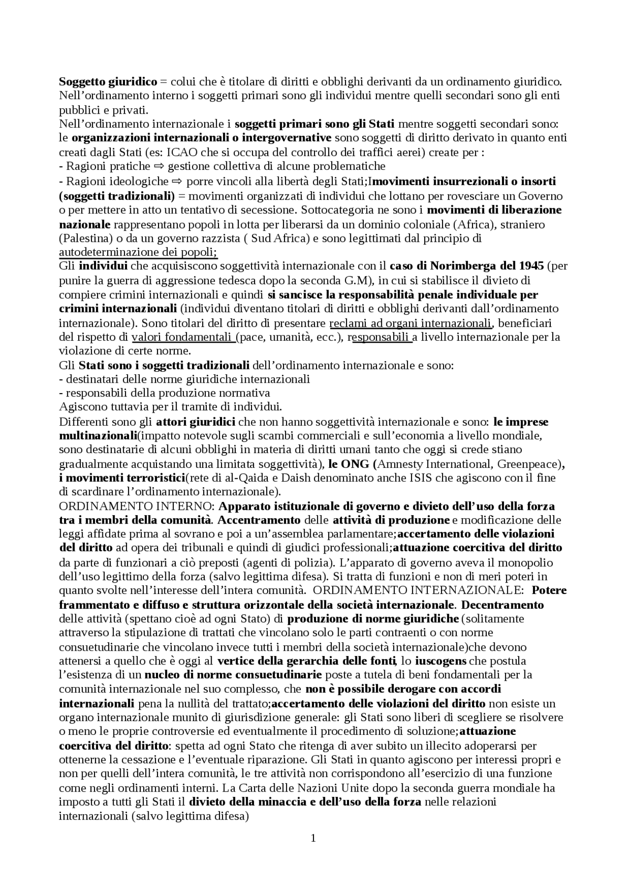 Diritto Internazionale Cassese A Cura Di Micaela Frulli 2017 Docsity