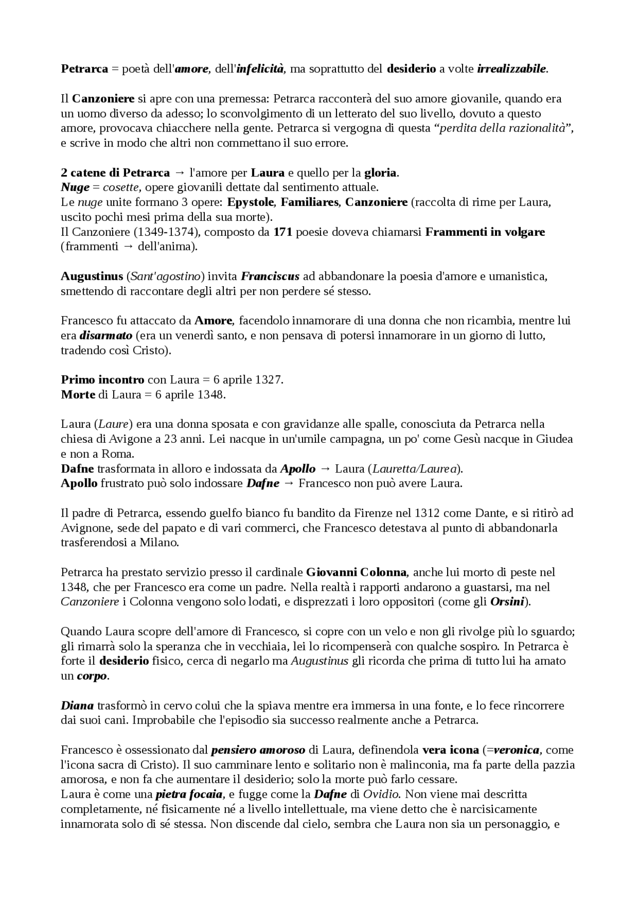 Lamoroso Pensiero Marco Santagata Riassunto Docsity