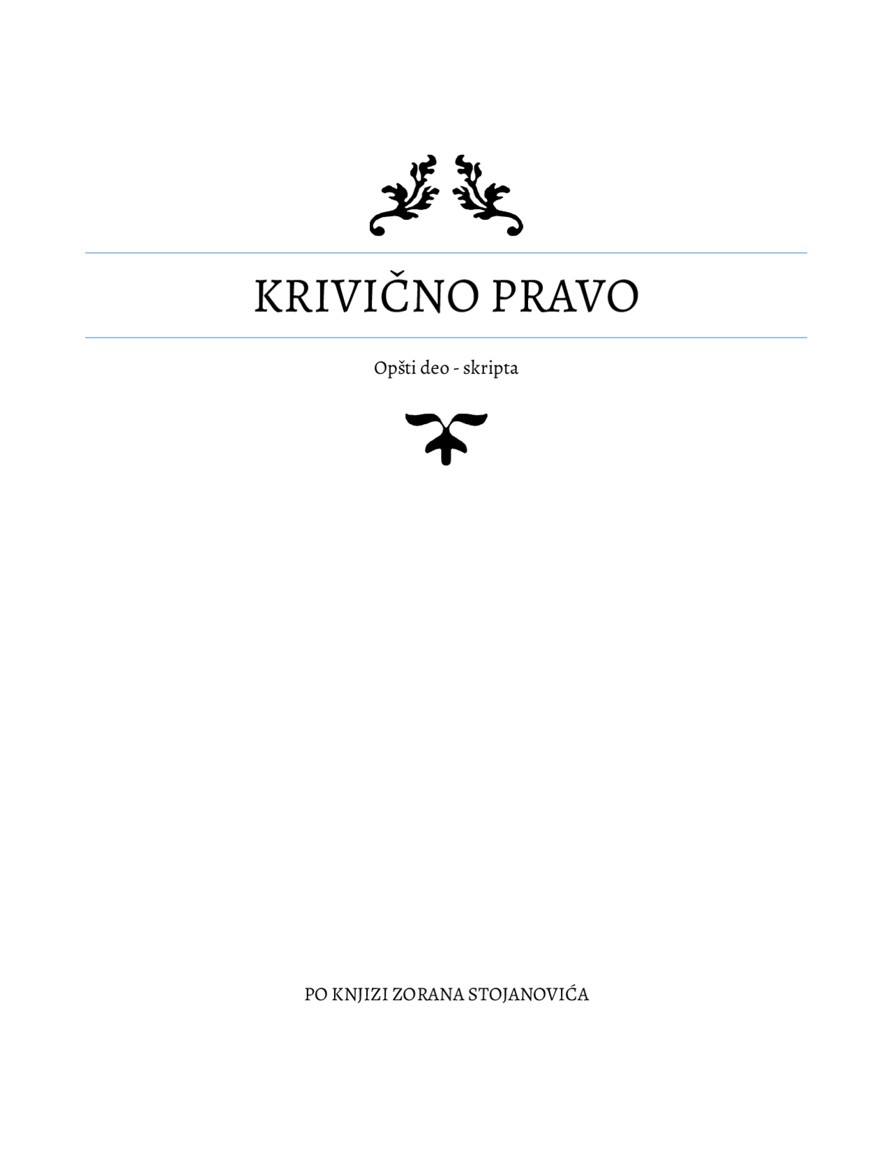 Pravo Krivicno Pravo Rezime Predlog Krivično Pravo Docsity