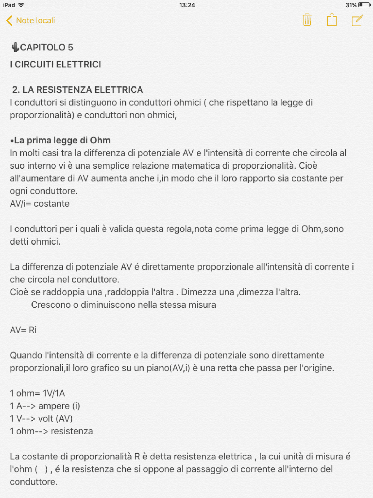 Fisica Circuiti Elettrici Docsity