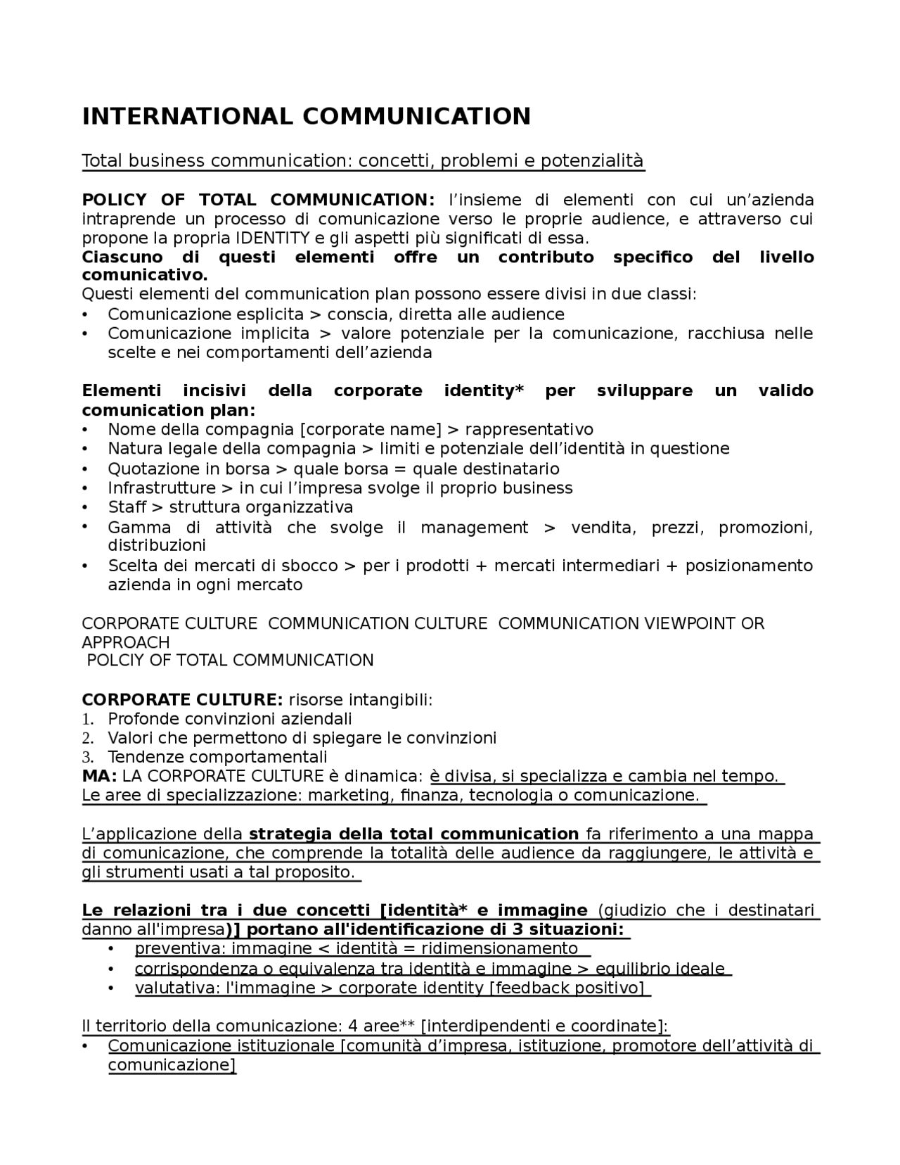Riassunto Total Business Communication Docsity