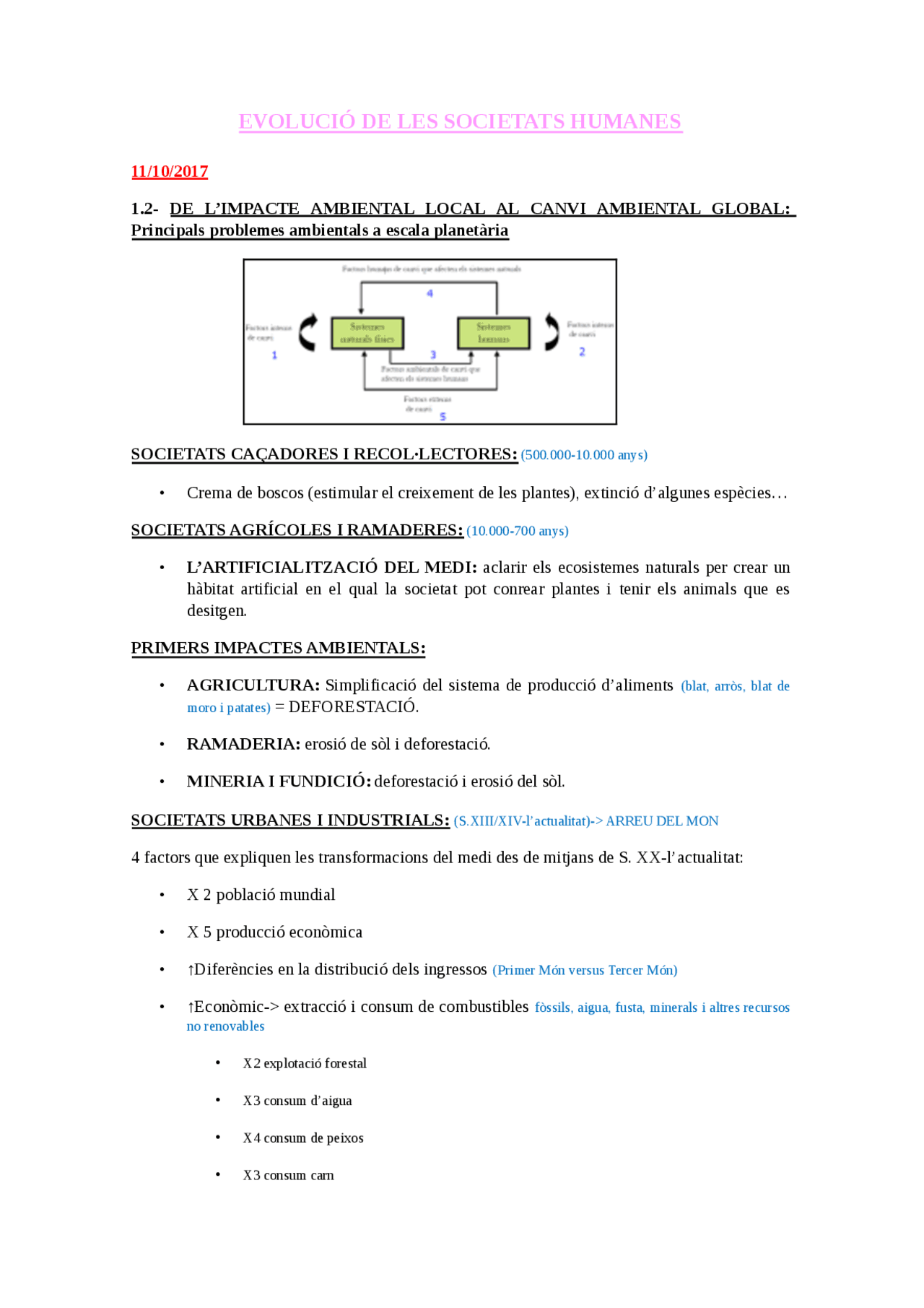 Evolució De Les Societats Humanes Docsity