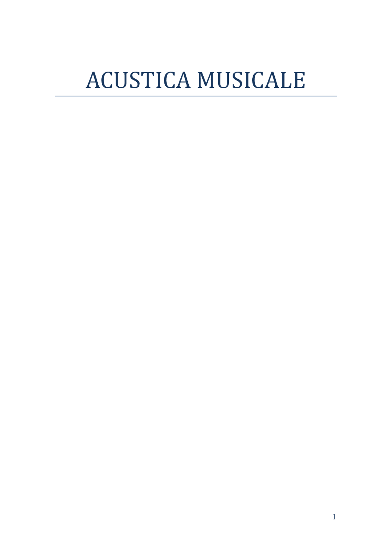 Appunti Lezione Acustica Musicale Docsity