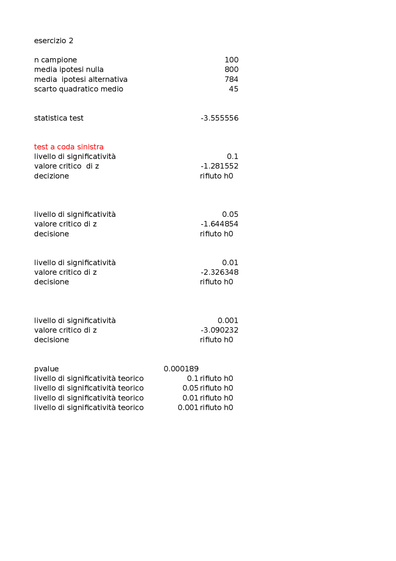 Ipotesi Esercizi Per Statistica Forense Docsity