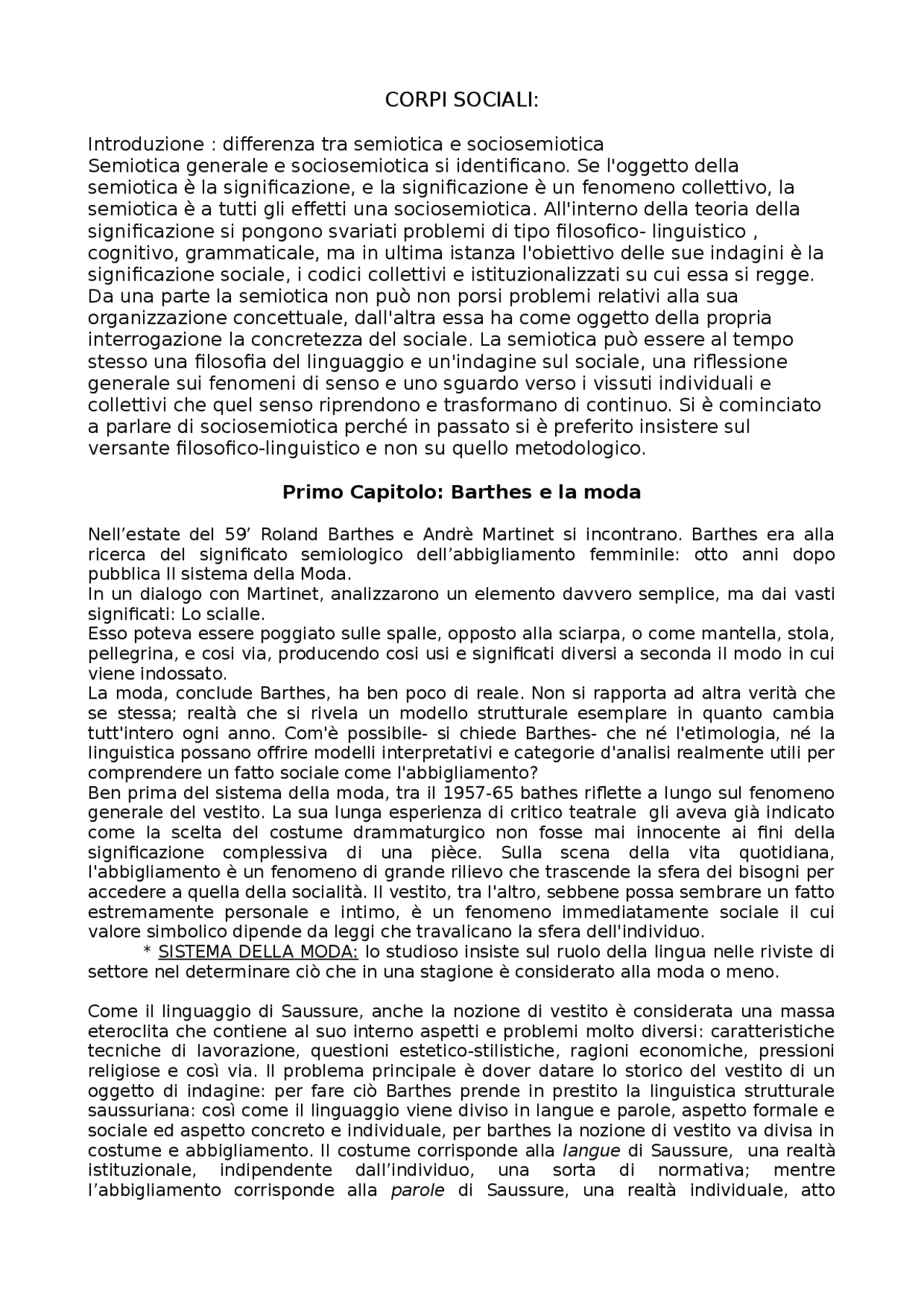 Riassunto Corpi Sociali Prof Marrone Docsity