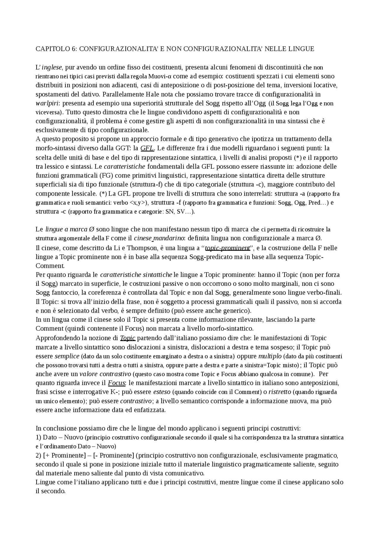Elementi Di Sintassi Docsity