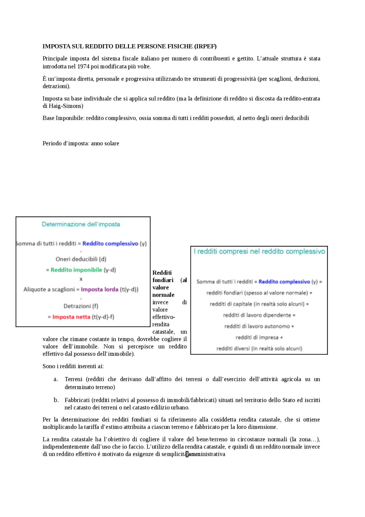 Redditi Complessivi Nellirpef Docsity
