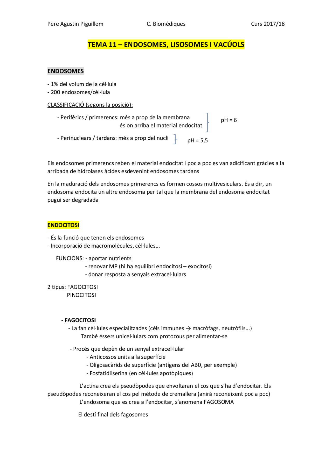 Tema 11 Biologia Celular Docsity