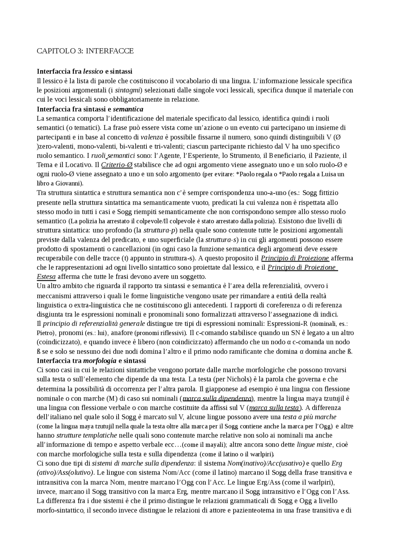 Elementi Di Sintassi Docsity