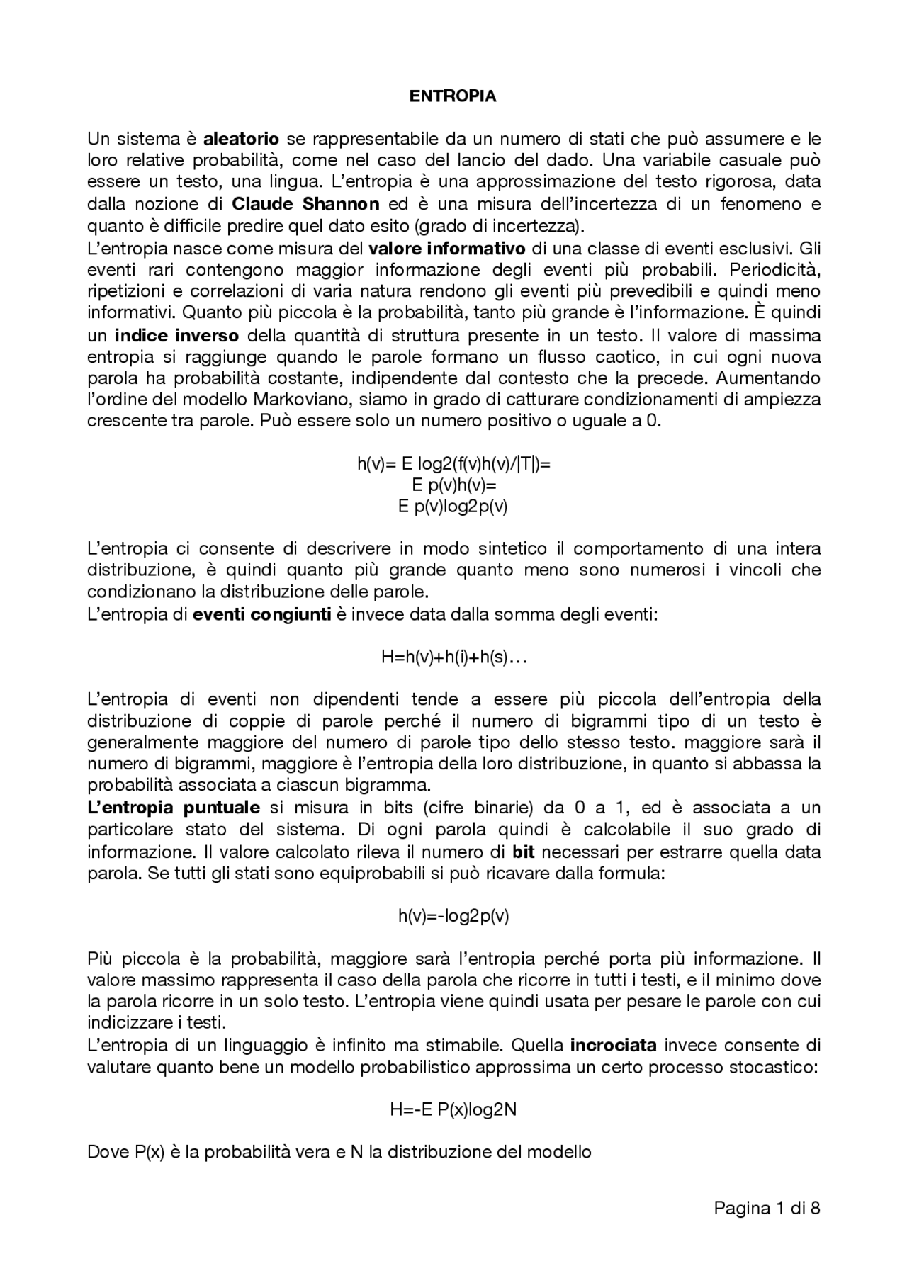 Linguistica Computazionale 2 Parte Docsity