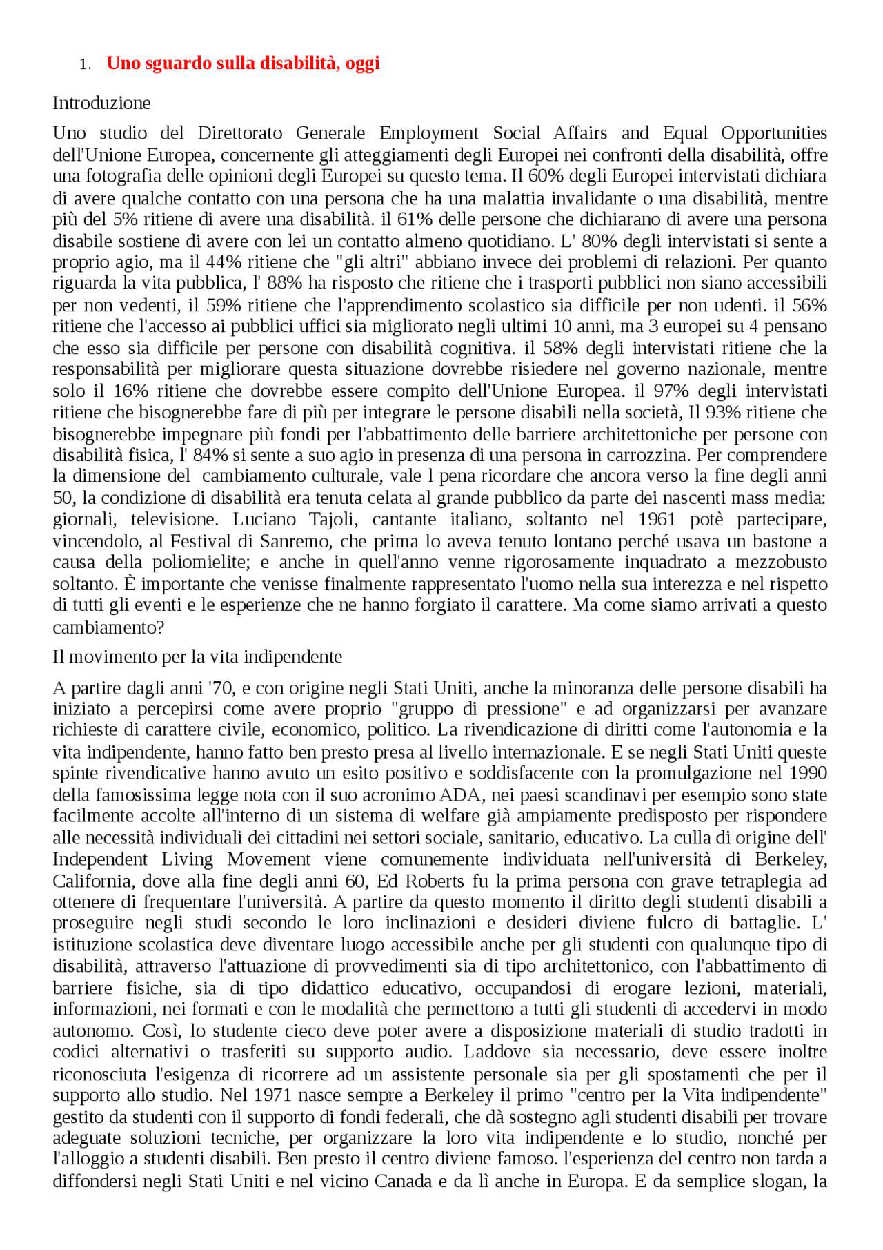 Riassunto Libro Tecnologie Assistive Per Disabilità Docsity