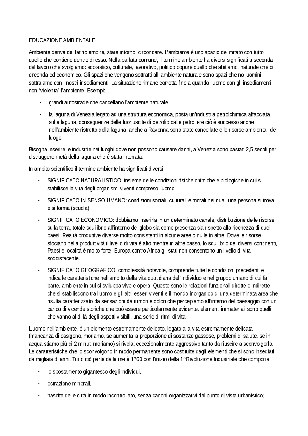 Appunti Lezioni Per Esame Docsity