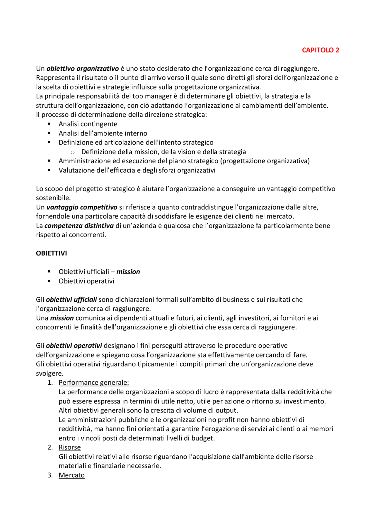Daft Riassunto Capitolo 2 Docsity