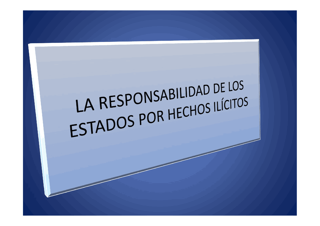 Responsabilidad Internacional De Los Estados Docsity