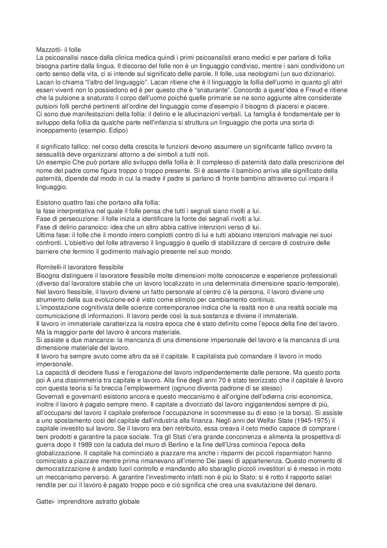 Riassunto Libro Corpi E Soggetti Prof Russo Università Bologna Docsity