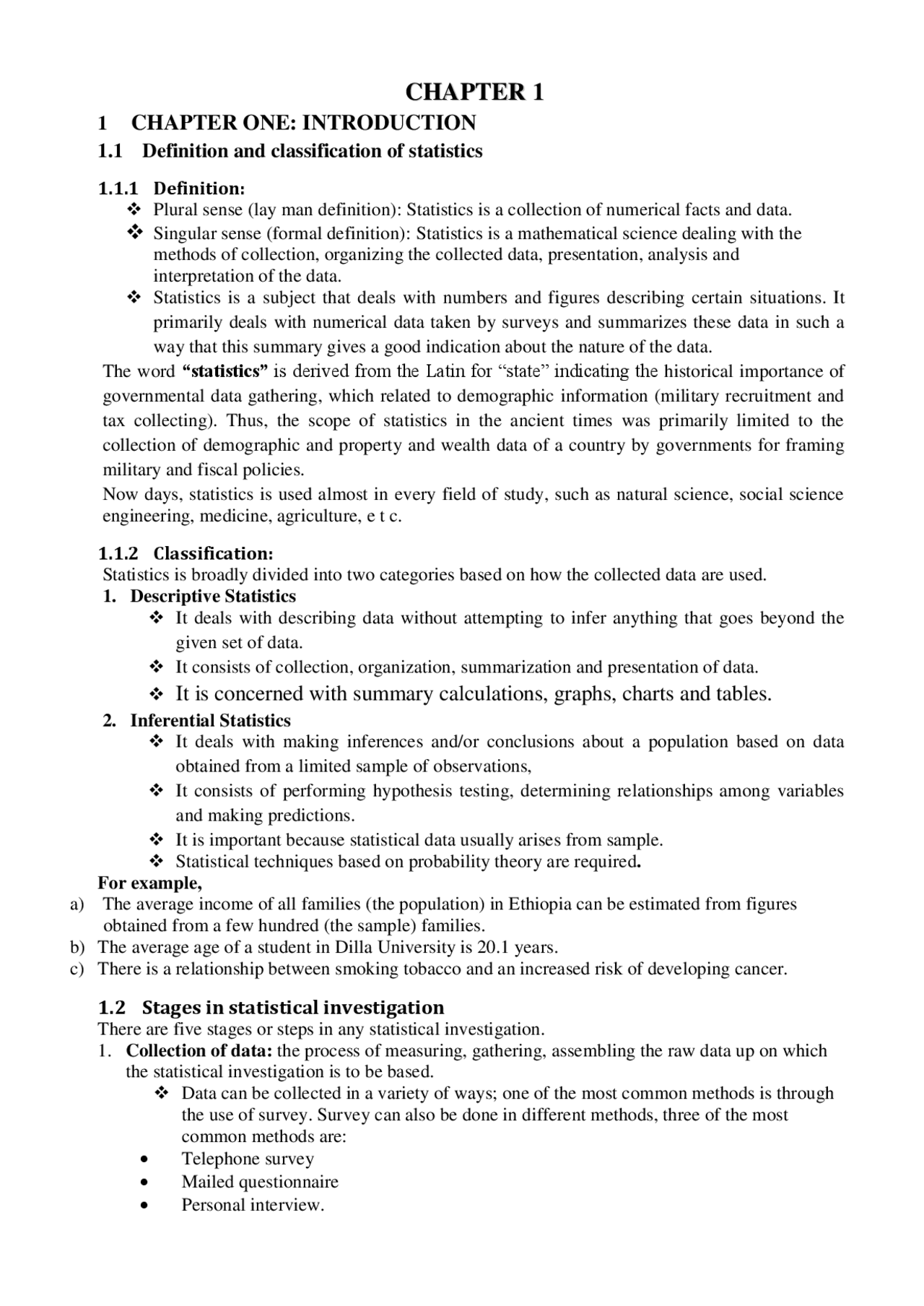 Statics And Probablity Docsity