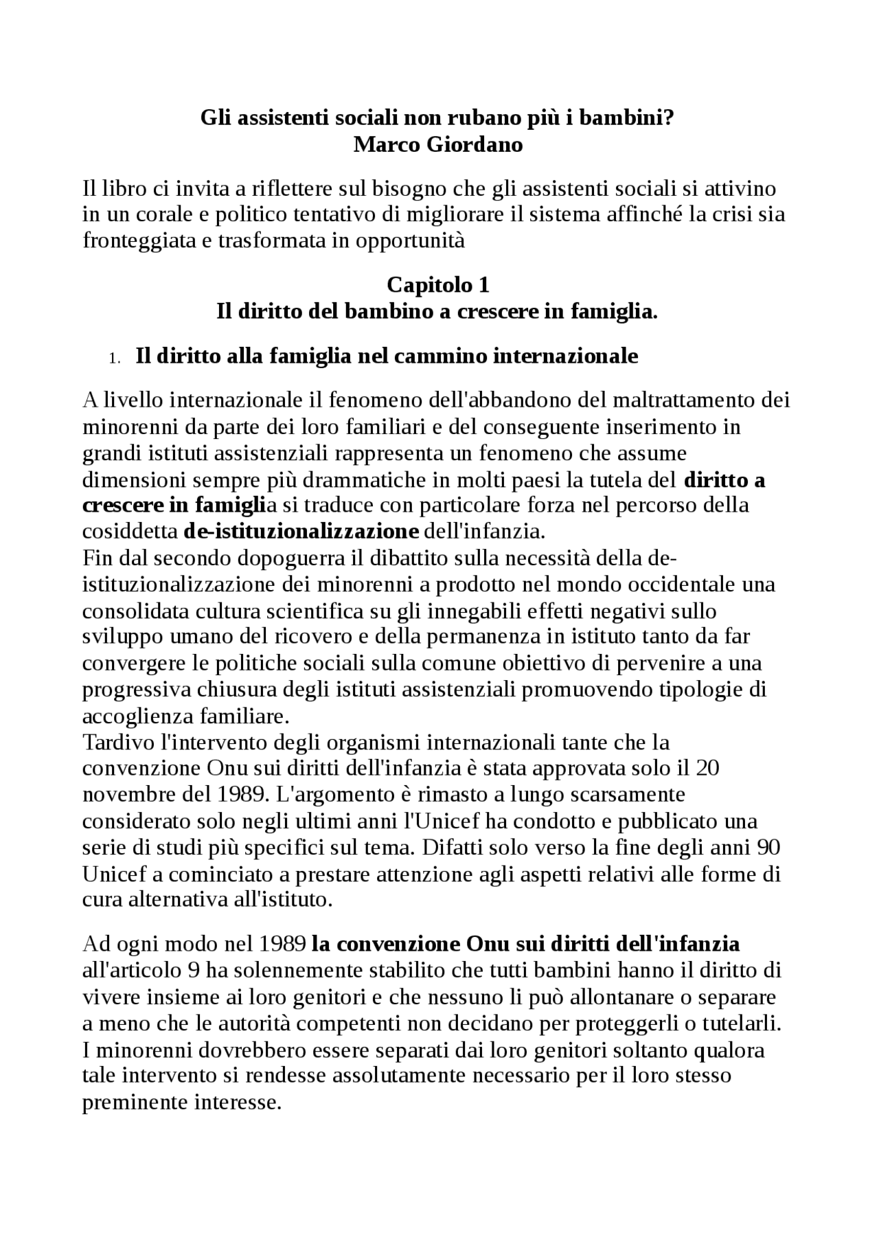 Gli Assistenti Sociali Non Rubano Più I Bambini Appunti Di Metodi E