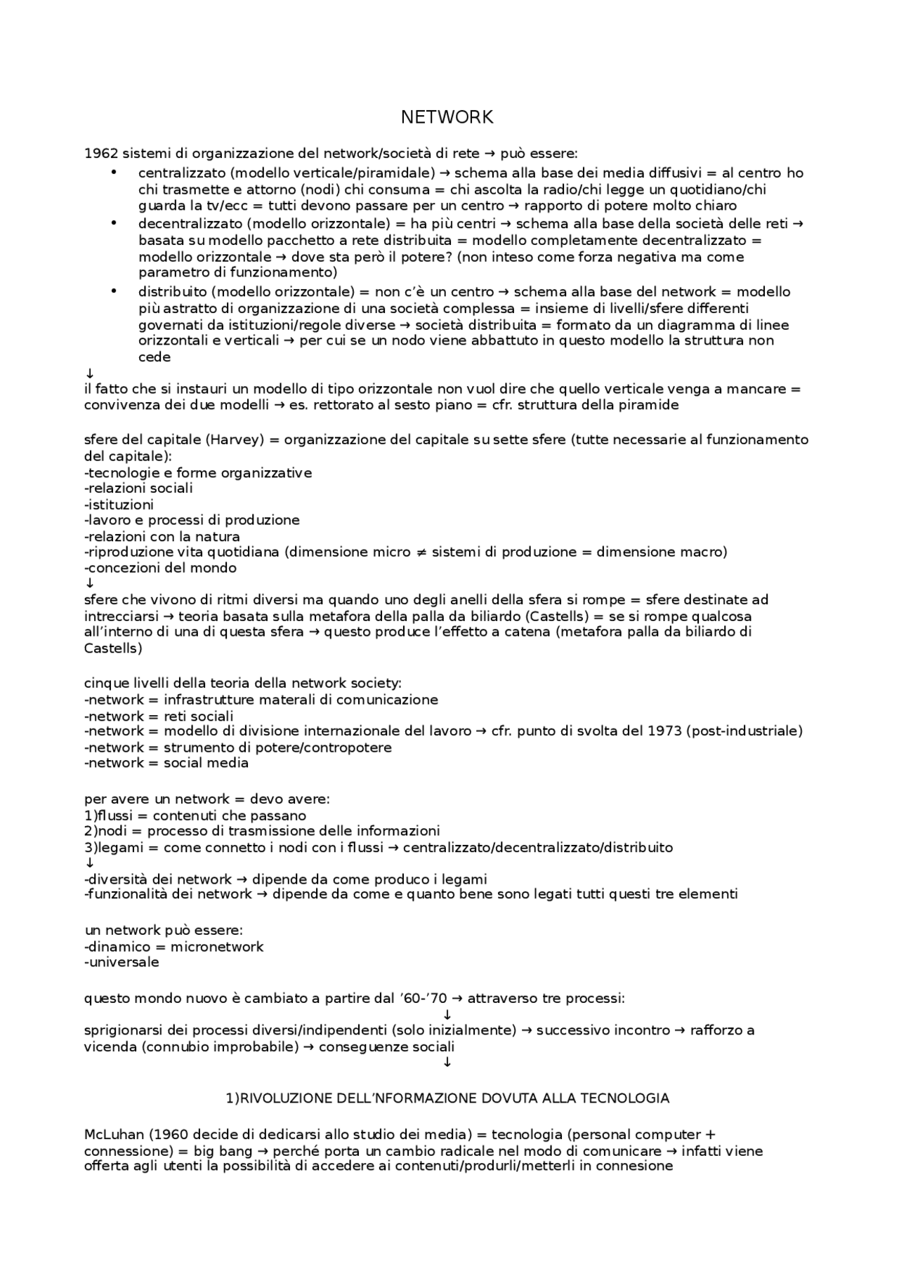 Riassunto Teorie E Pratiche Del Web Di Miconi Docsity