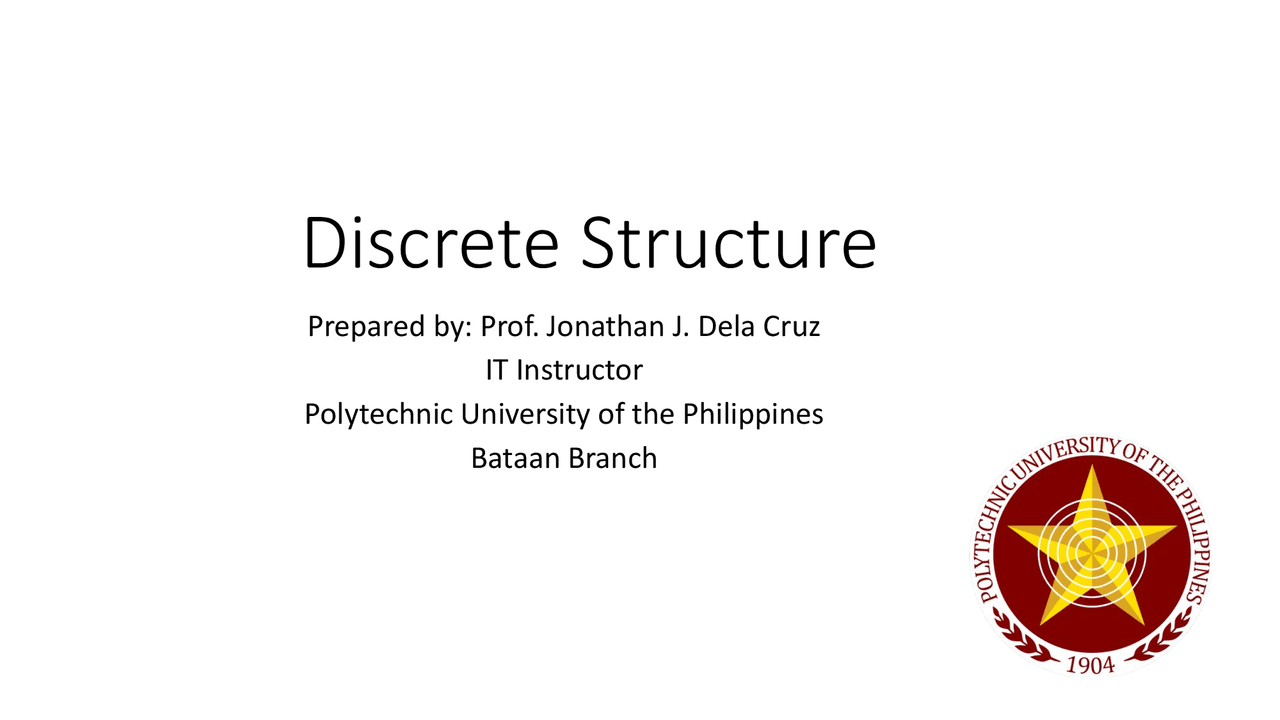 Discrete Mathematics Docsity