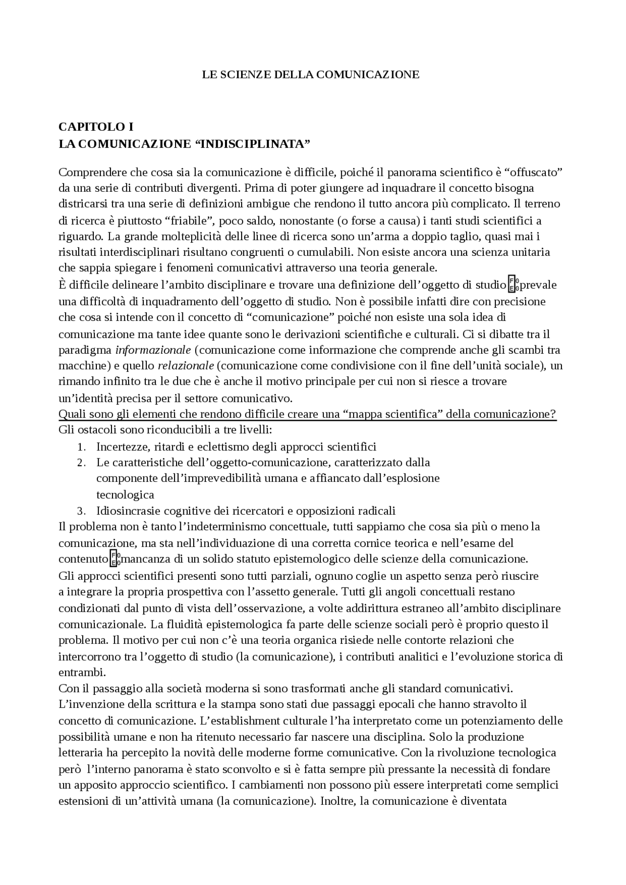 Le Scienze Della Comunicazione Mmorcellini G Fatelli Docsity