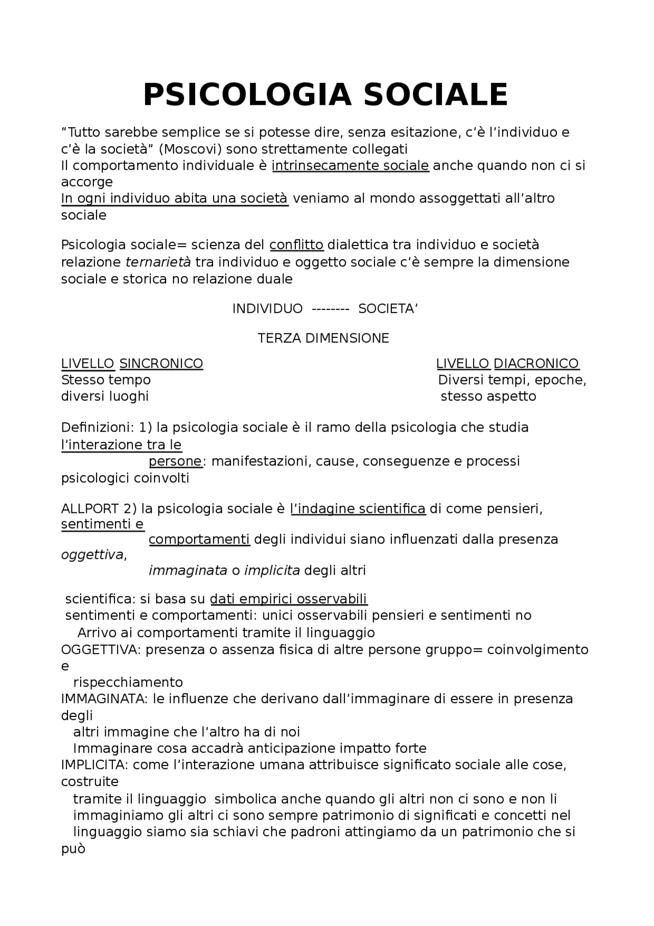 Psicologia Sociale Teorie E Applicazioni Docsity
