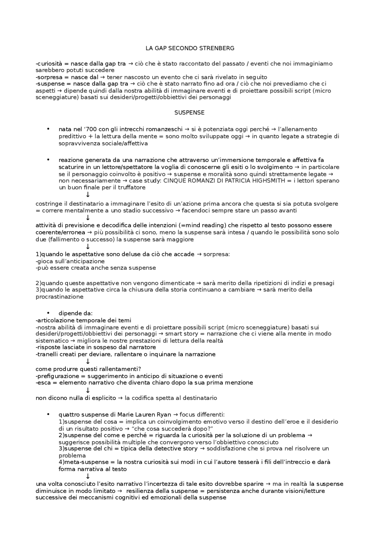 Riassunto La Suspense Di Calabrese Docsity