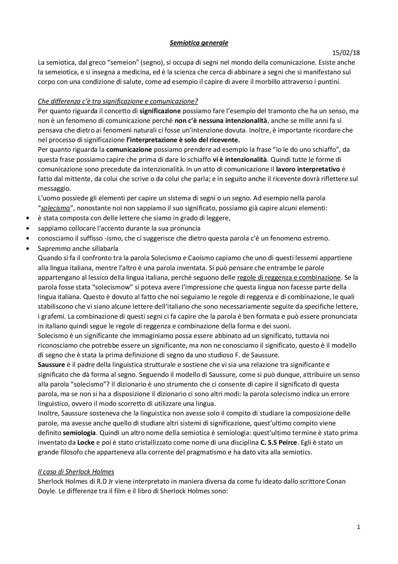 Appunti Semiotica B Scienze Della Comunicazione Docsity
