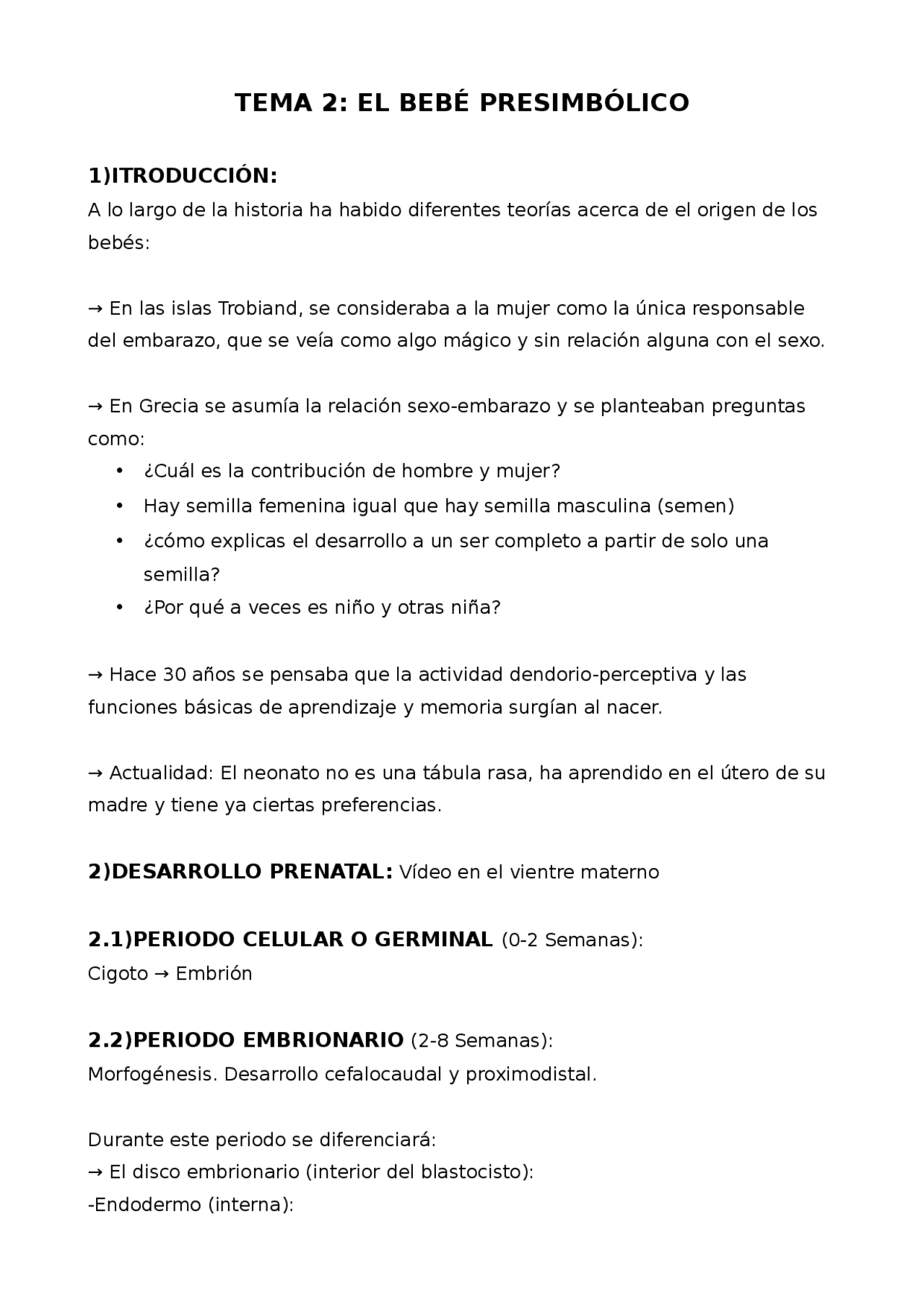 Tema Dos Parte 1 De Desarrollo Cognitivo Docsity