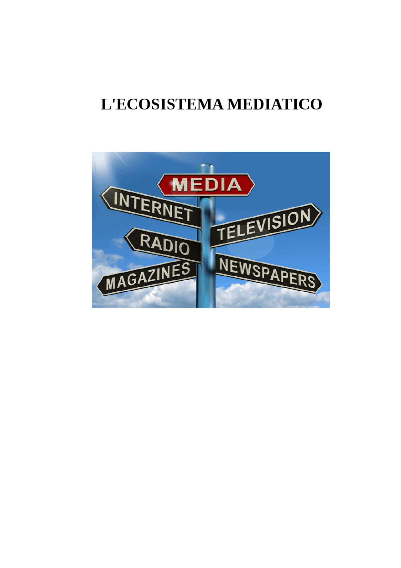 Tesina Sui Media E I Loro Effetti Docsity