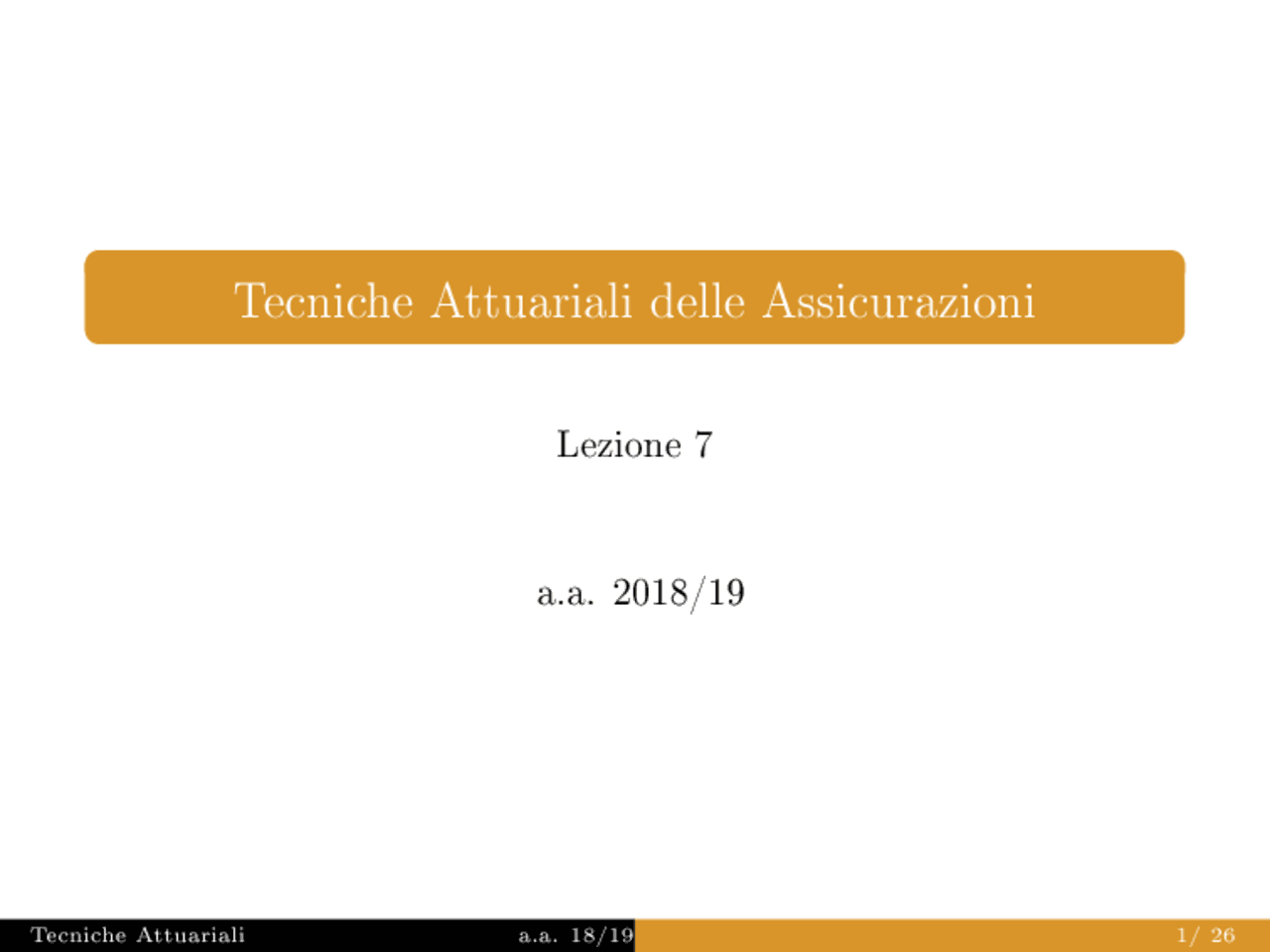 Matematica Attuariale Docsity