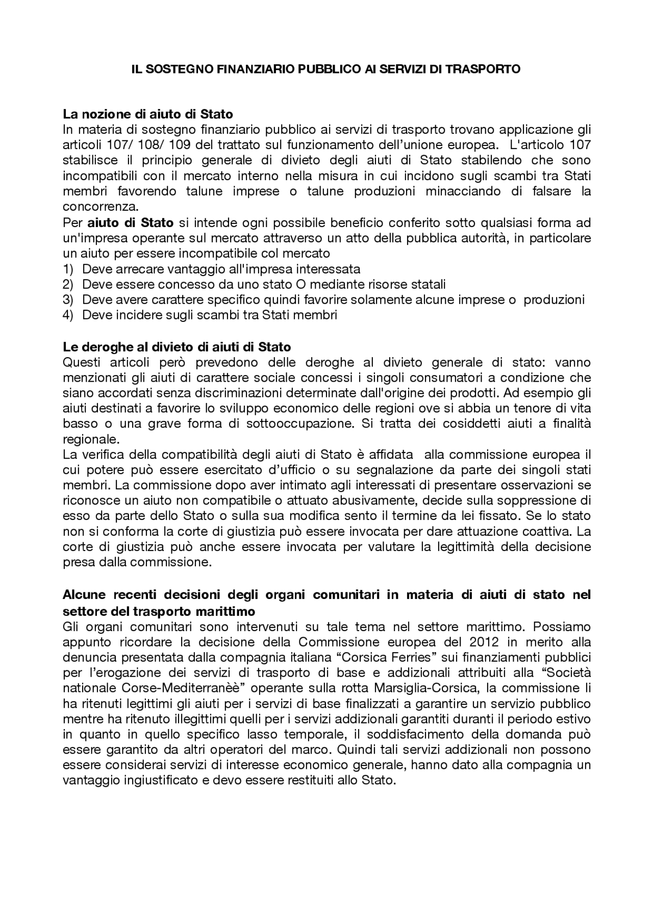 Appunti Diritto Dei Trasporti Docsity